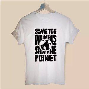 Tops | Save The Animals Save The Planet Graphic Tshirt | Poshmark